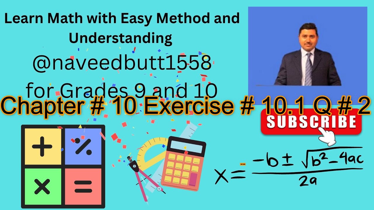 Math 9th class Chapter # 10, Exercise # 10.1 Question # 2 - YouTube