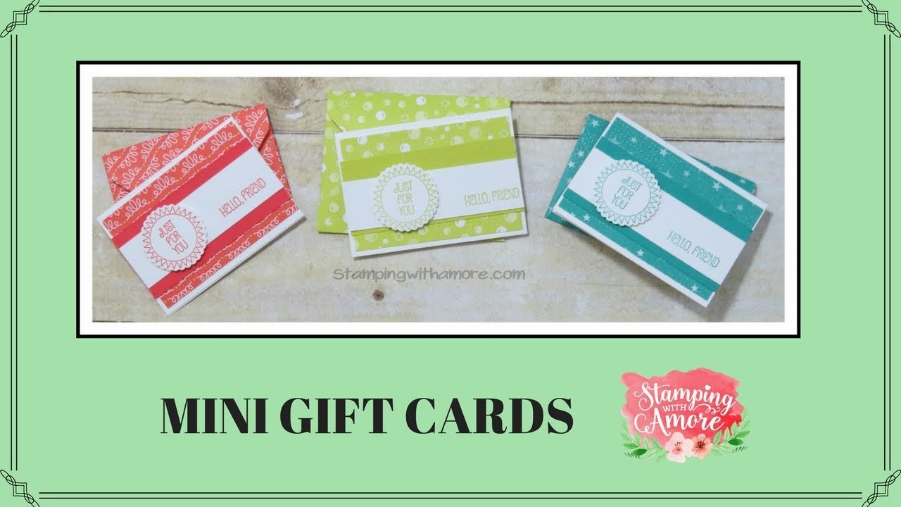 MINI GIFT CARDS - YouTube