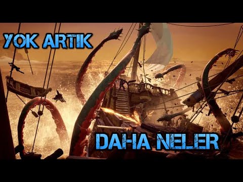 Kraken, İskelet Gemisi ve Megaladon 3'ü Bir Arada Sea Of Thieves