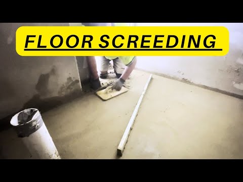 How To Screed A Bathroom Floor | How To Screed | Floor Screeding - YouTube