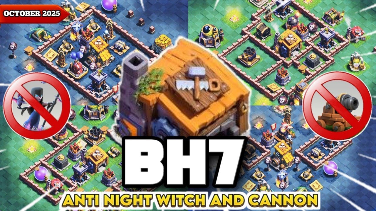 UNBEATEN TOP BUILDER HALL 7 BASE WITH LINK + REPLAY || BH7 ANTI 6 STAR ...