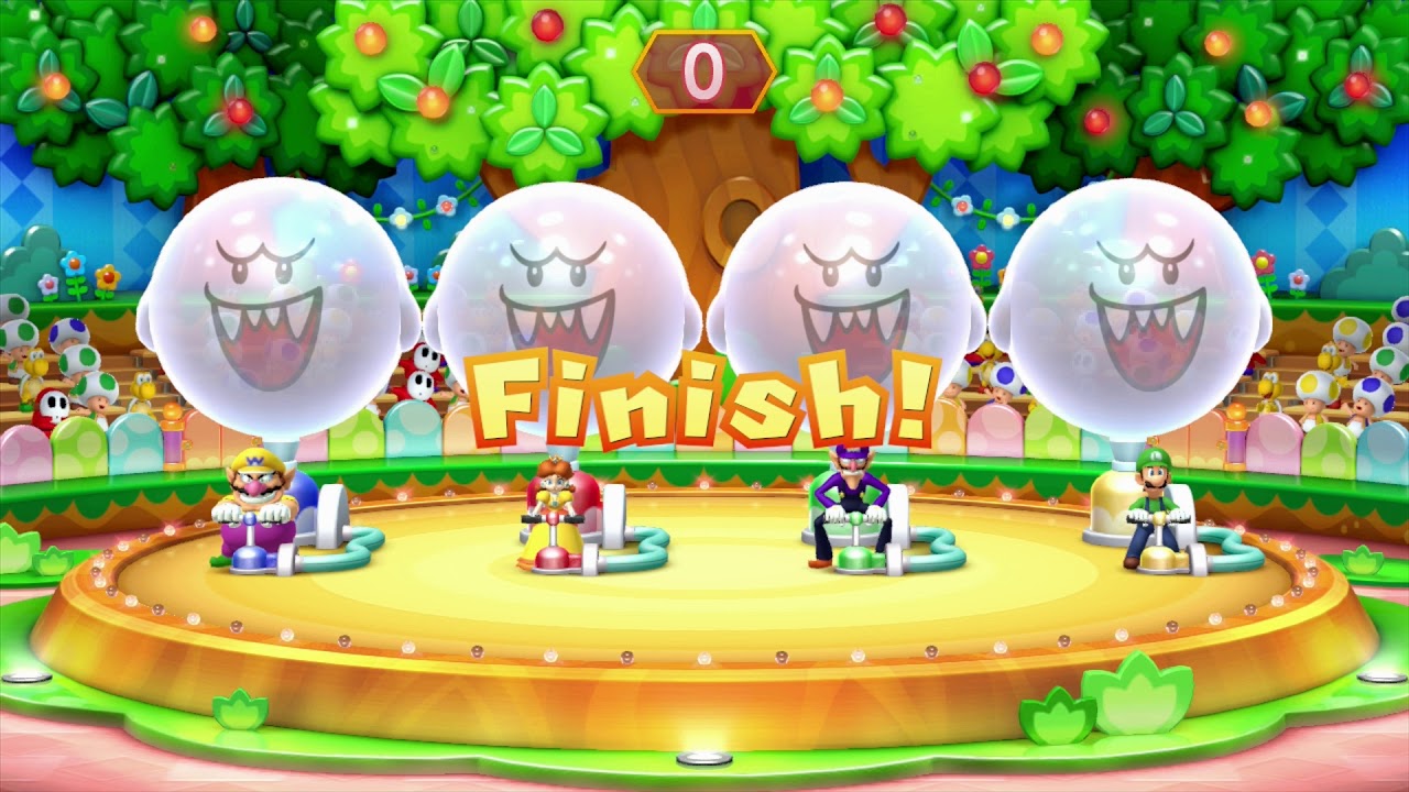 Mario Party 10 minigame: Balloon Blast Bash 60fps - YouTube