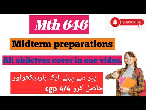 Mth 646 midterm preparations 2025 | mot important Repeated Objictves |Midterm current papers ...