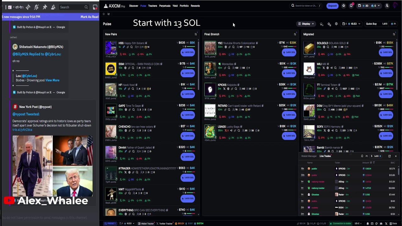 CHALLENGE 1 SOL - 100 SOL SCANNING - !AXIOM #crypto #solana #trading # ...