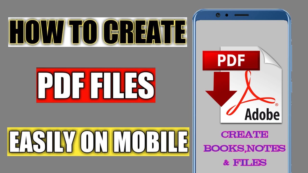How To Make Pdf File In Mobile Phone Mobile Se Pdf File Kaise Banaye Youtube