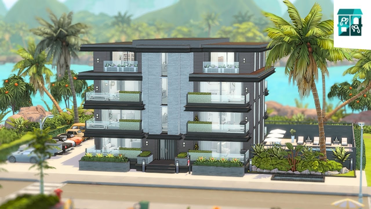 8 Unit Modern Apartment For Rent | The Sims 4 For Rent Speed Build ...