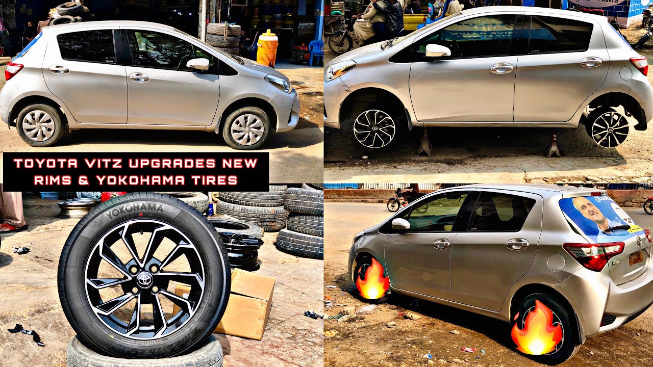 TOYOTA VITZ NEW ALLOY RIMS & YOKOHAMA (BLUEARTH ES32) 185/65R15 TYRES ...