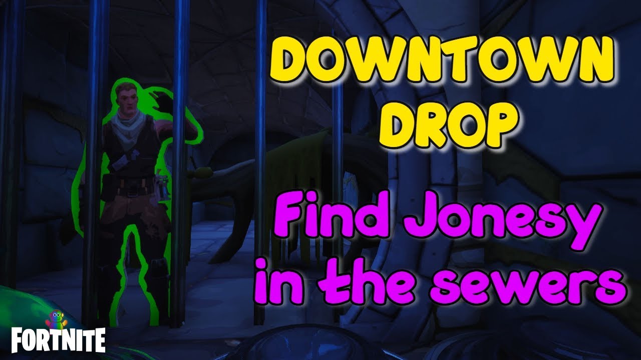 Downtown Drop Challenges - Find Jonesy in the Sewers Easy Location ...