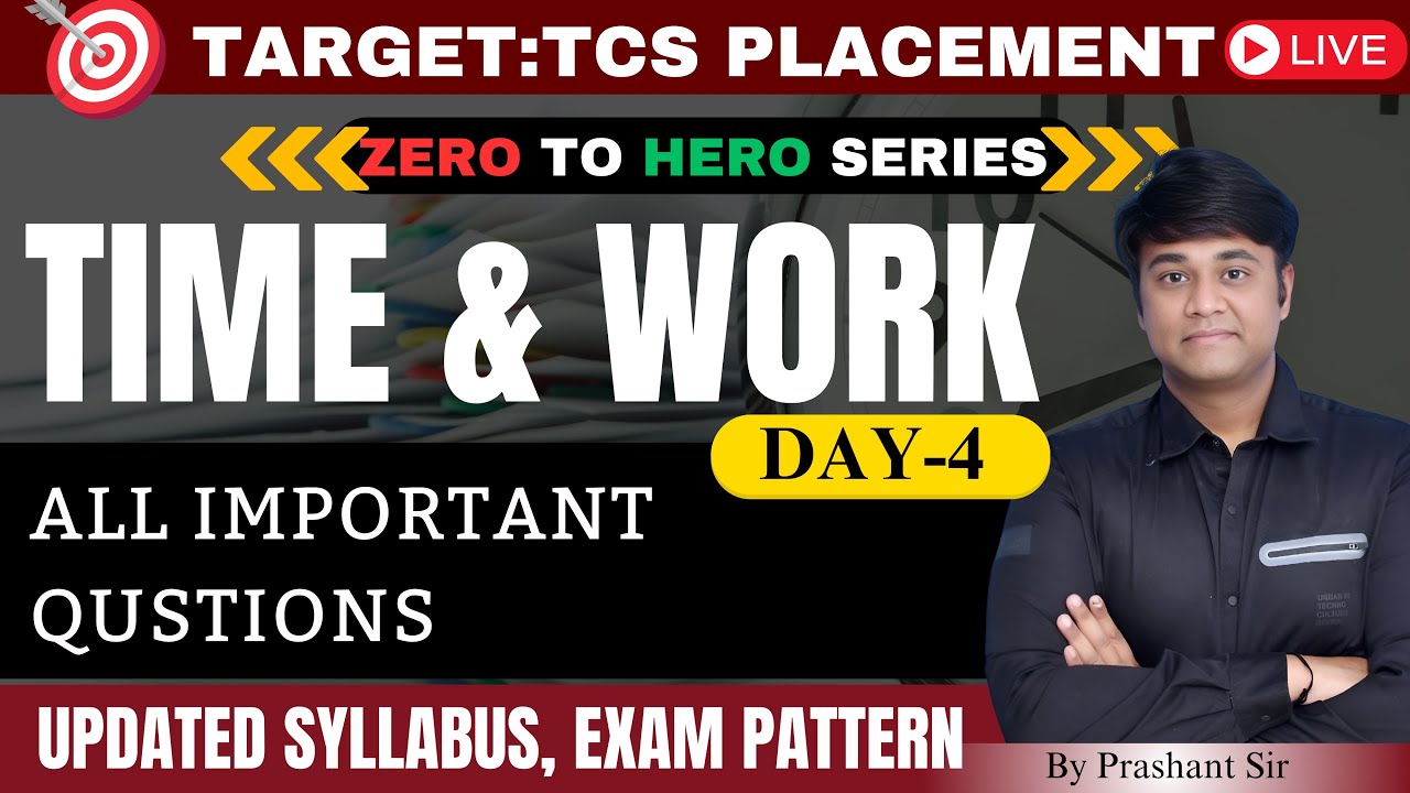 Can You Master Time & Work in 4 Days for TCS Placement? - YouTube