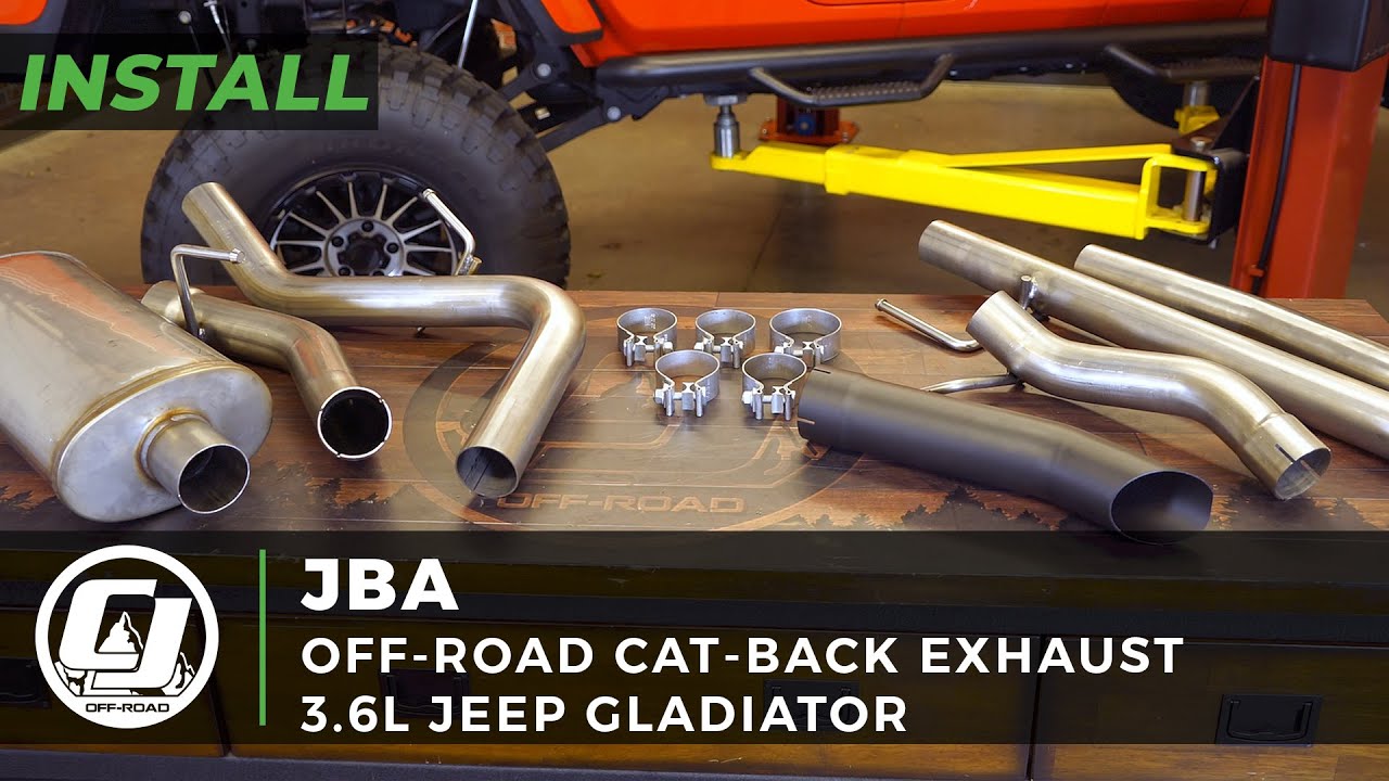 2020 Jeep Gladiator Install | JBA Off-Road Cat-Back Exhaust - YouTube