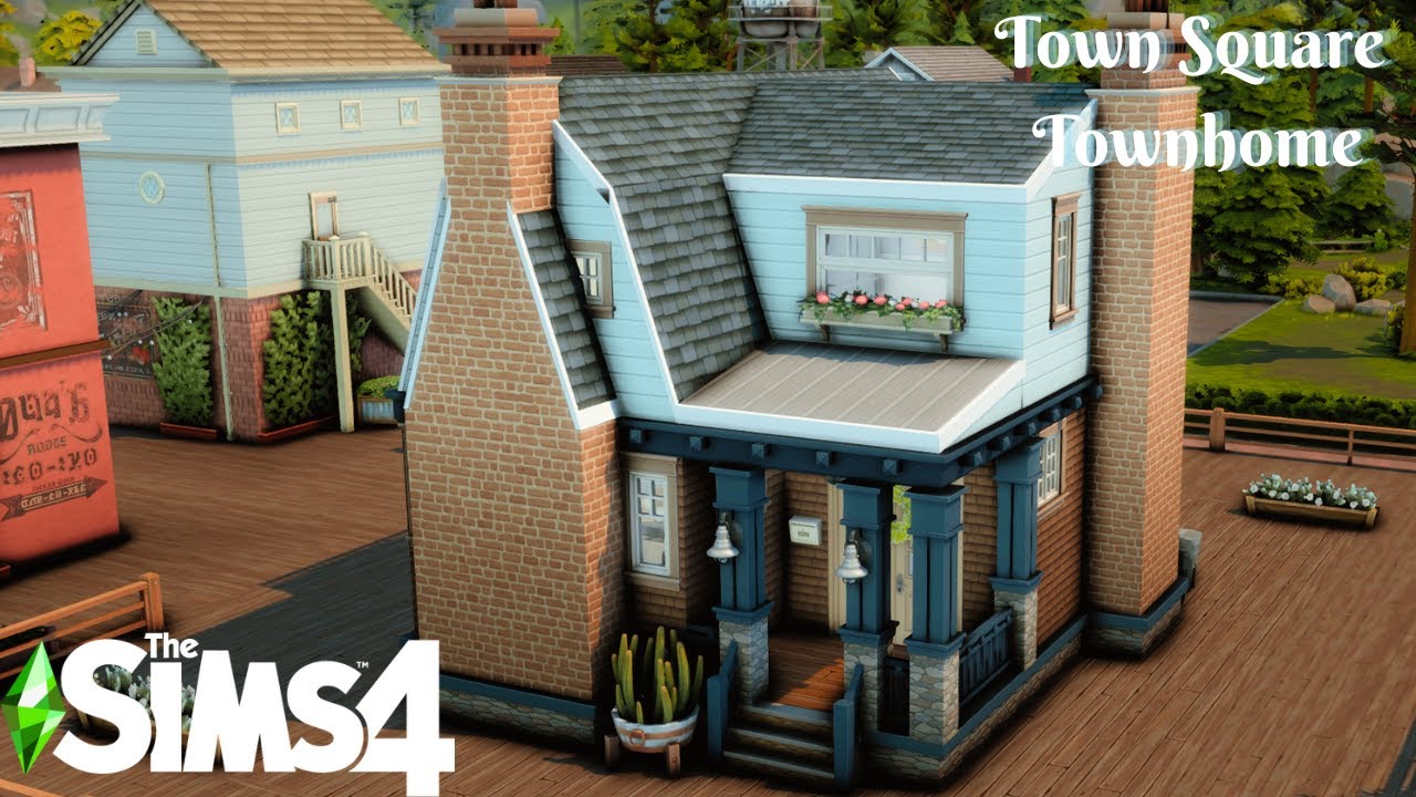 Town Square Townhome || The Sims 4 || Speed Build with CC - YouTube