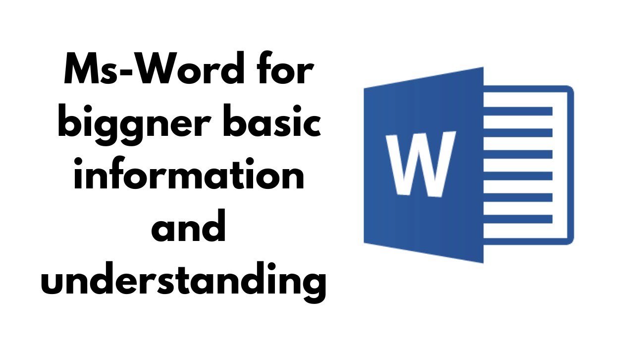 Some basic information about Ms word, MS word for biggner understand ...