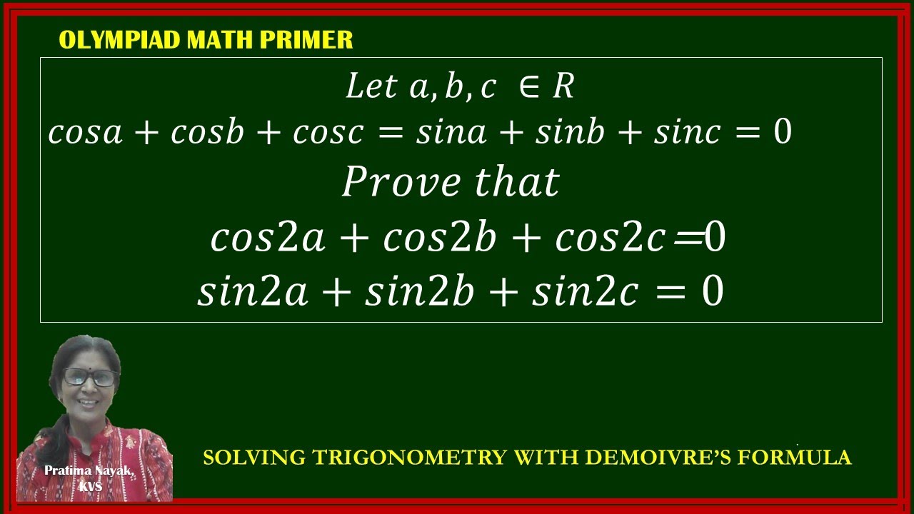 MATH OLYMPIAD | TRIGONOMETRY | IF 𝑐𝑜𝑠𝑎+..=𝑠𝑖𝑛𝑎+..=0 𝑃𝑟𝑜𝑣𝑒 𝑡ℎ𝑎𝑡 𝑐𝑜𝑠2𝑎 ...