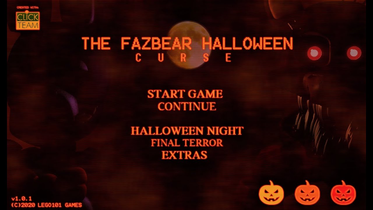 The Fazbear Halloween Curse / Full Walkthrough, Nights 1 - 5, Halloween ...