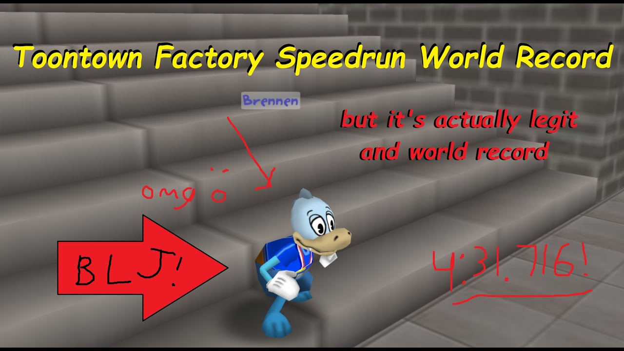 Toontown Factory Speedrun World Record - YouTube