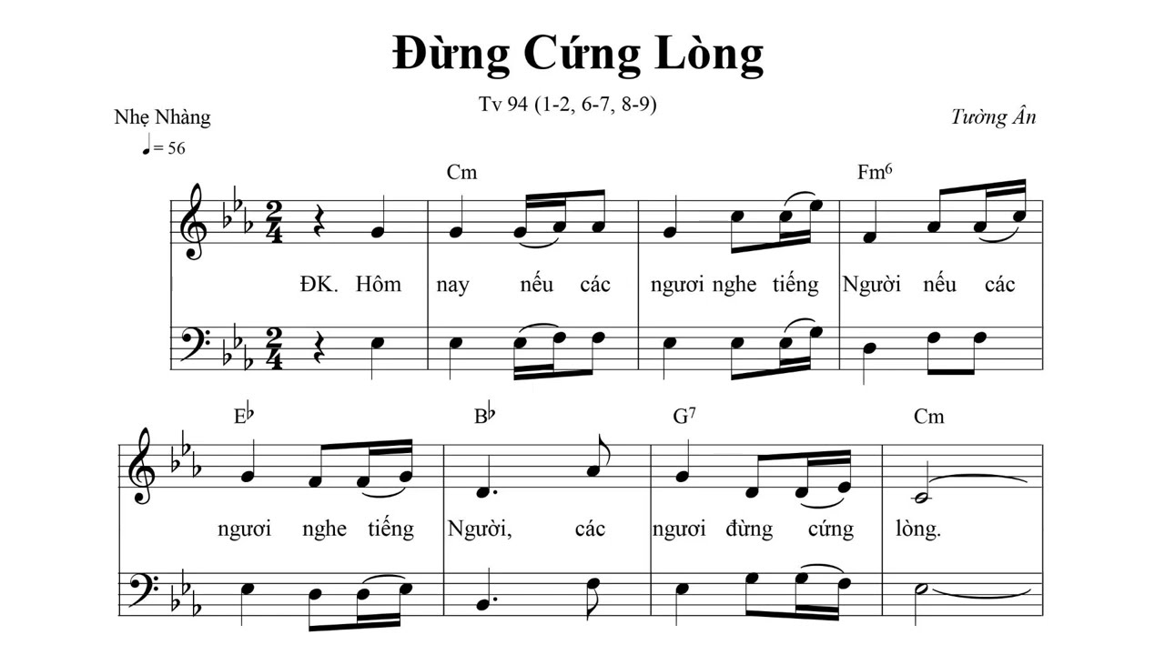 Đừng Cứng Lòng Thánh Vịnh 94 (Sáng tác: Tường Ân) - Ca len di | Lyrics ...