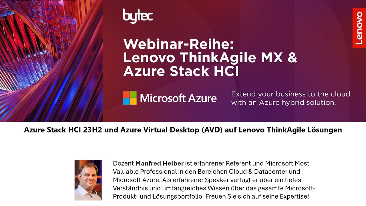 Azure Stack HCI 23H2 und Azure Virtual Desktop (AVD) auf Lenovo ...