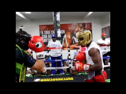 Watch Floyd Mayweather wreck a sparring partner in training for Pacquiao fight