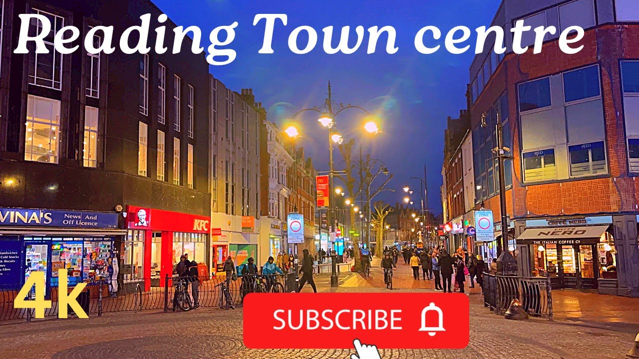 Saturday Night walk | Reading Town Centre | Night Time { 4k HDR } # ...