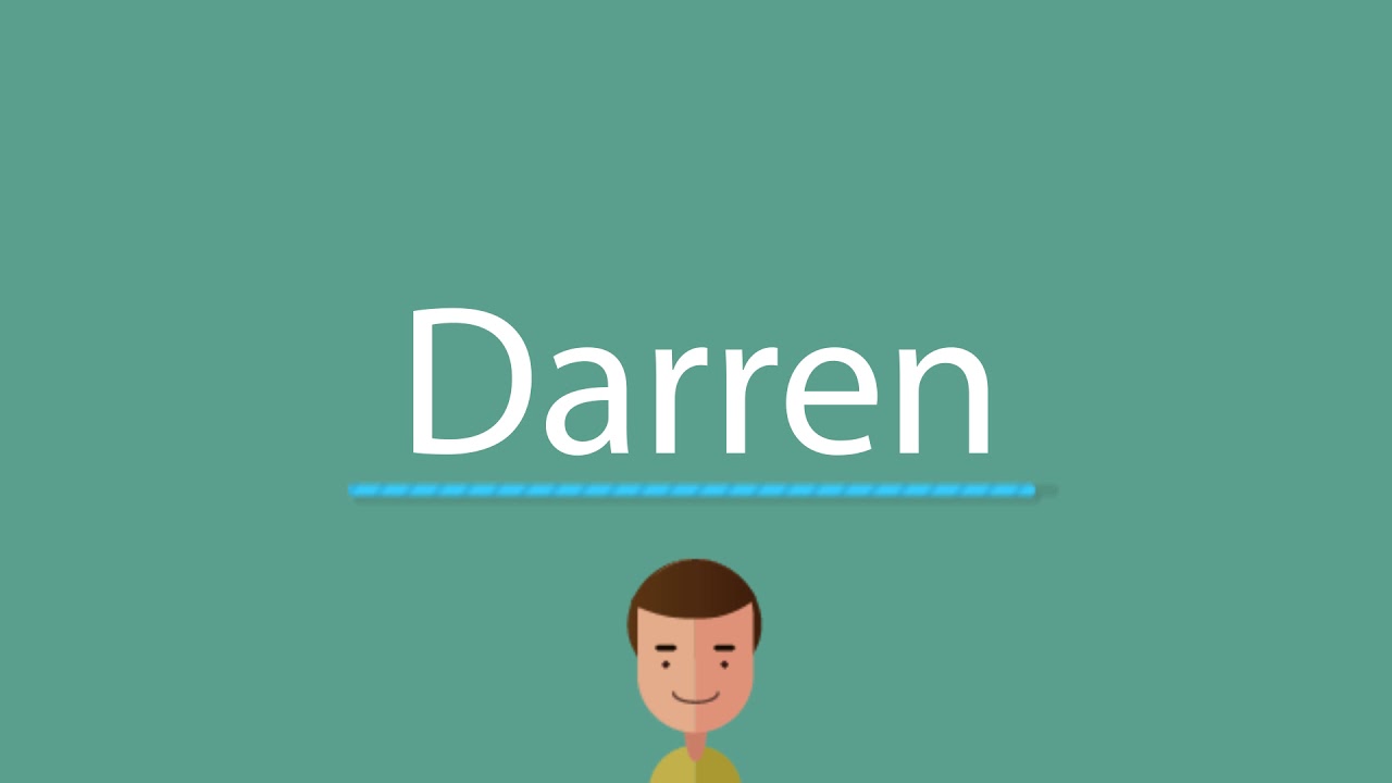 Darren pronunciation - YouTube