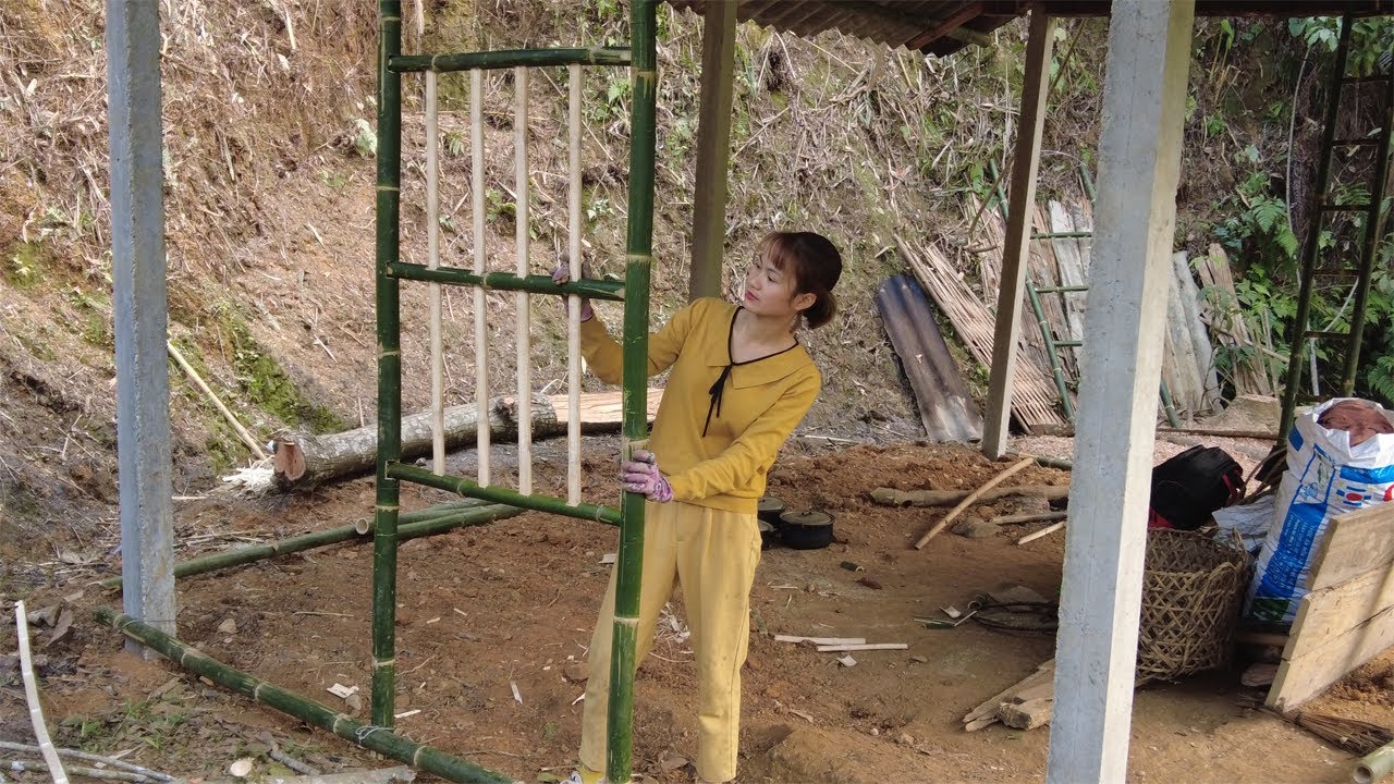 LIVING OFF GRID - Making windows & ladders for house - Survival Alone ...