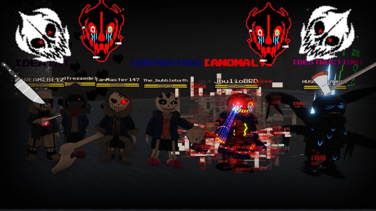 Murder Time Trio Vs Nightmare Sans and Error sans / Undertale Timeline ...