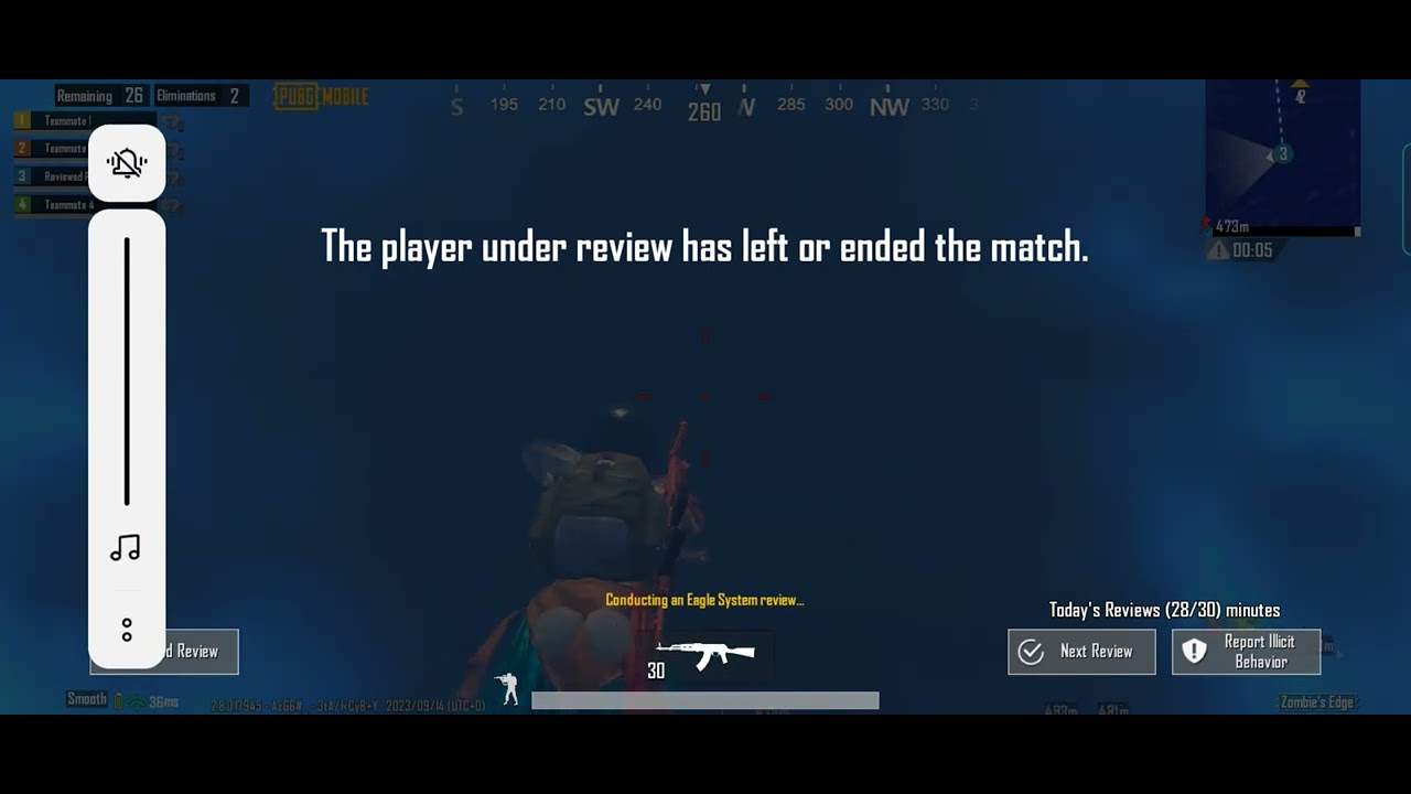 Player Under review has left 1 - YouTube
