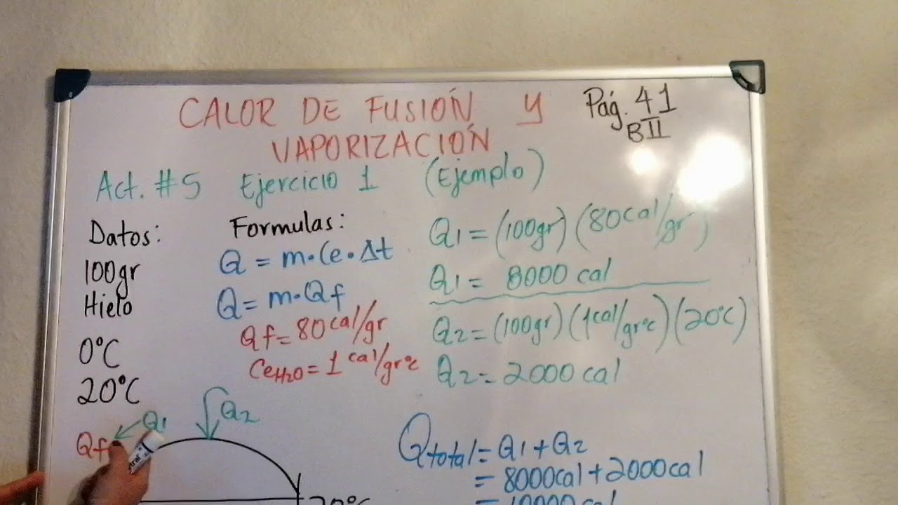 CALOR DE FUSIÓN Y VAPORIZACIÓN (Ejemplo 1) - YouTube