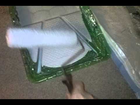 How to Paint a High-Gain Projector Screen (using a roller) - YouTube