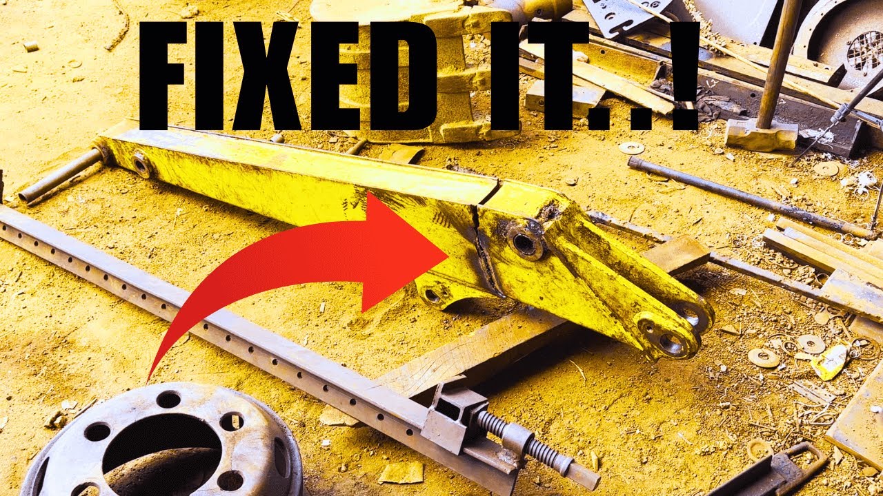 How To Rebuild Cracked Arm of A Caterpillar Excavator | Mechanic Guide ...