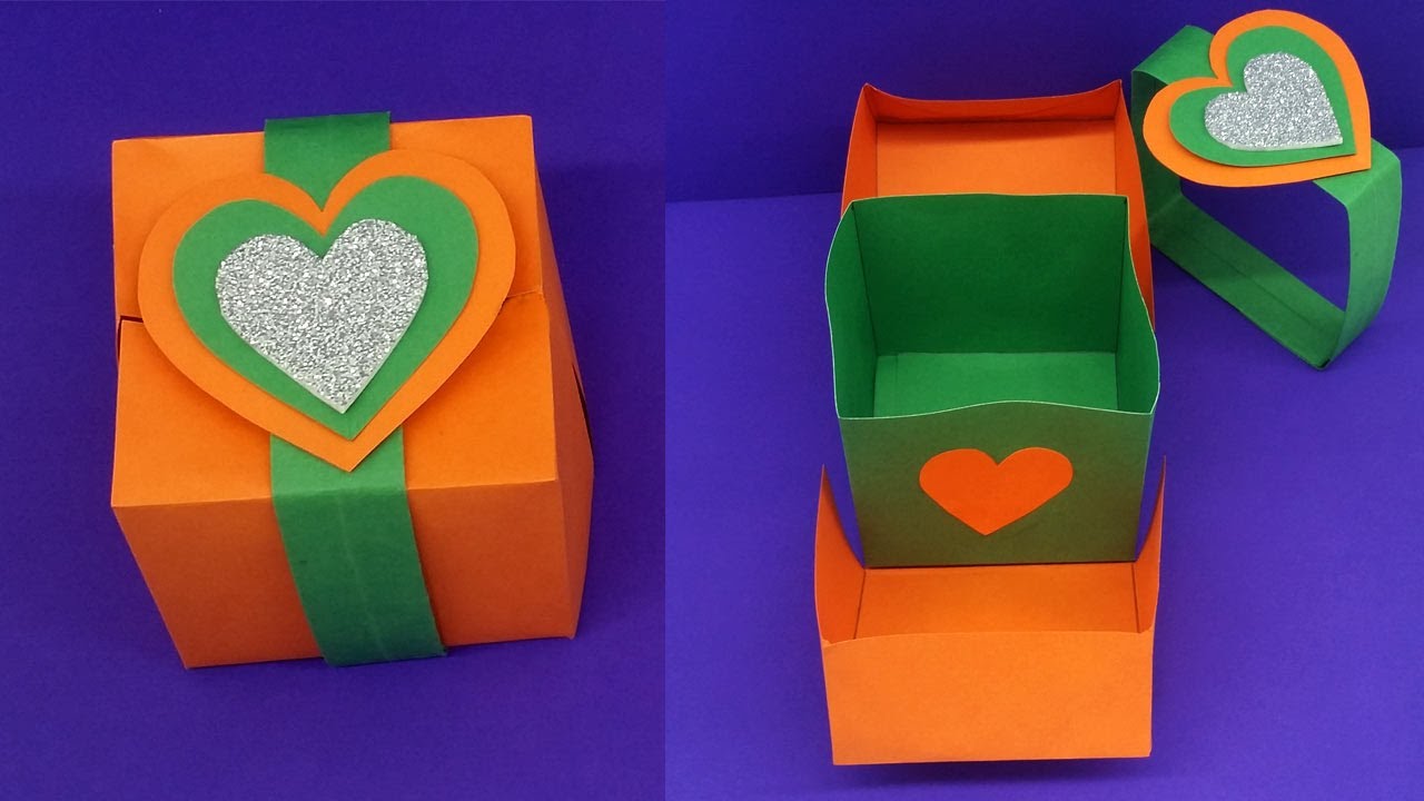 DIY Paper Gift Box / How to make Gift Box ? Easy Paper Crafts Idea ...