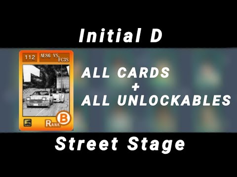 Initial D Street Stage - ALL CARDS (+ALL UNLOCKABLES) - YouTube