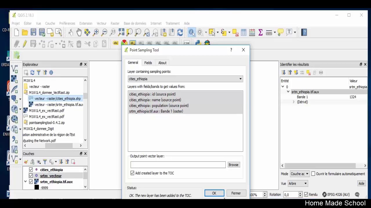 Le Plugin Point Sampling Tool de QGis - YouTube