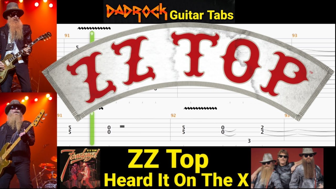 Heard It On The X - ZZ Top - Lead Guitar TABS Lesson - YouTube