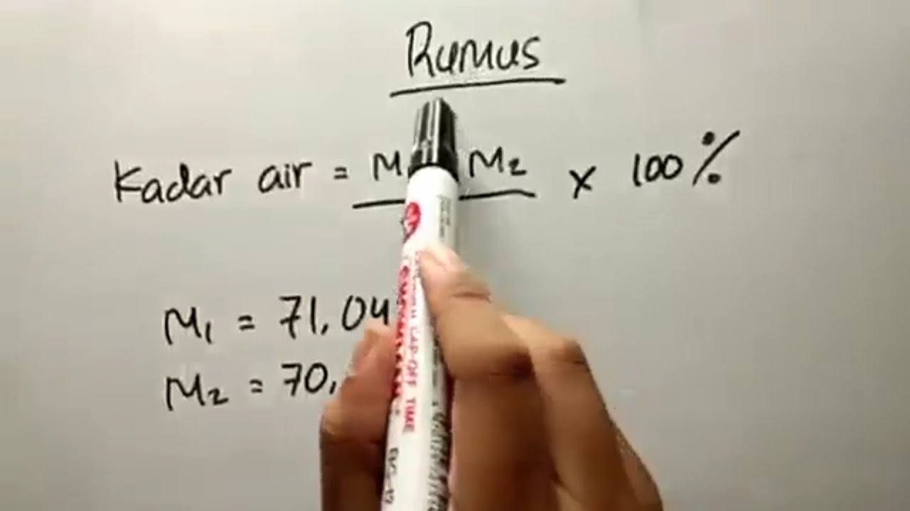 Contoh Soal Perhitungan Kadar Air Pengujian Kadar Air Menghitung - Riset