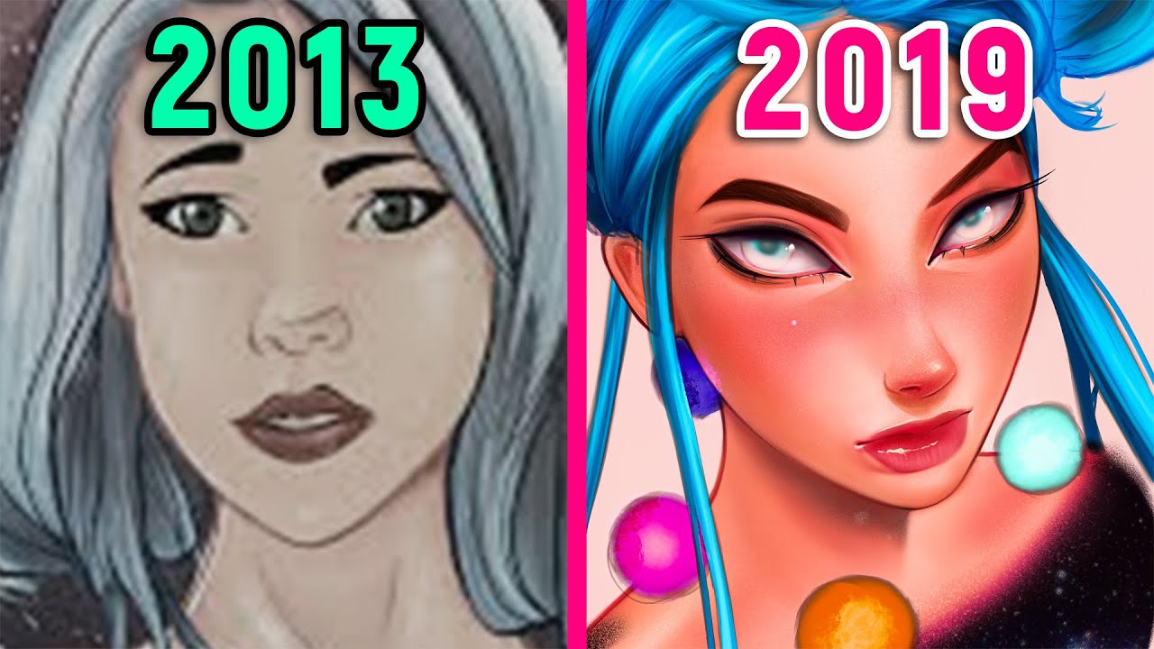 5 YEAR ART PROGRESS (OC Redraw!) - YouTube