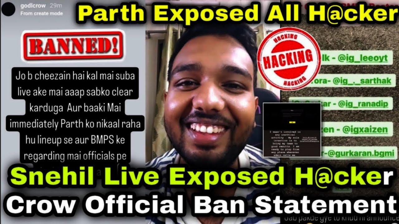 Parth yt live ban in BMPS 2024 | Live Hacking | BMPS 2024 | The Crow ...