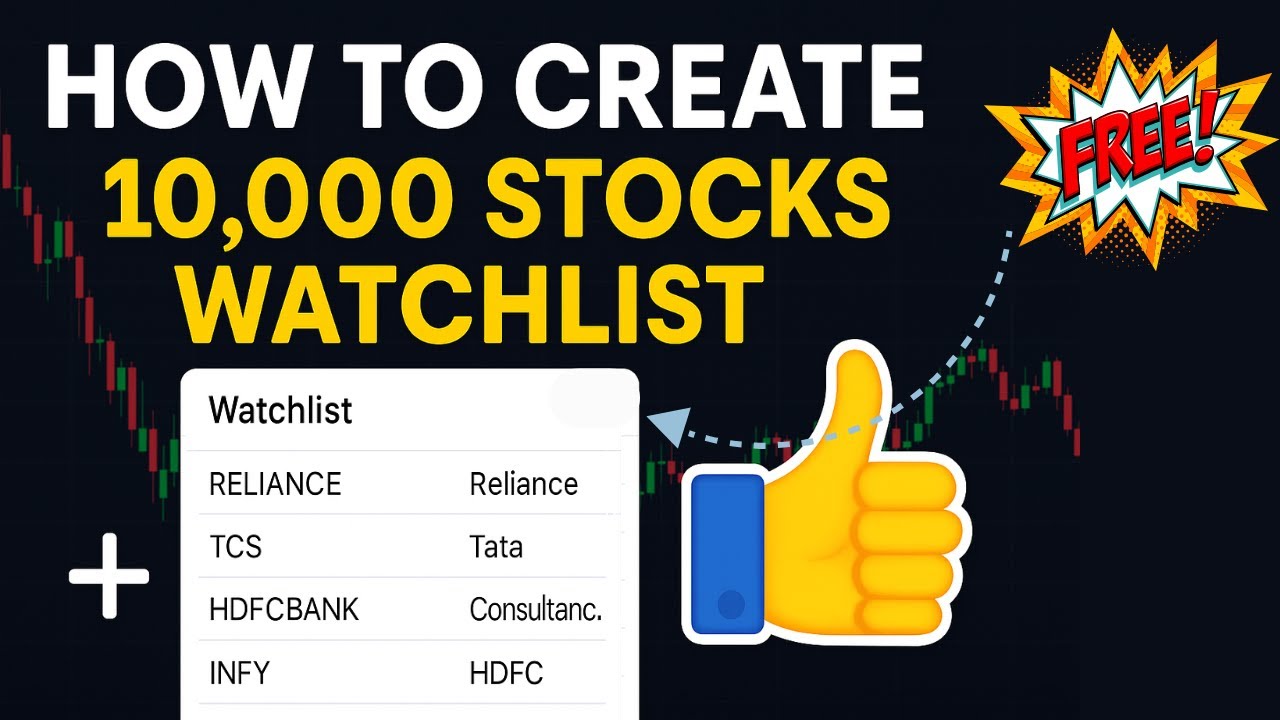 How to Create 10000 Stocks Watchlist !! How to create 10 thousand ...