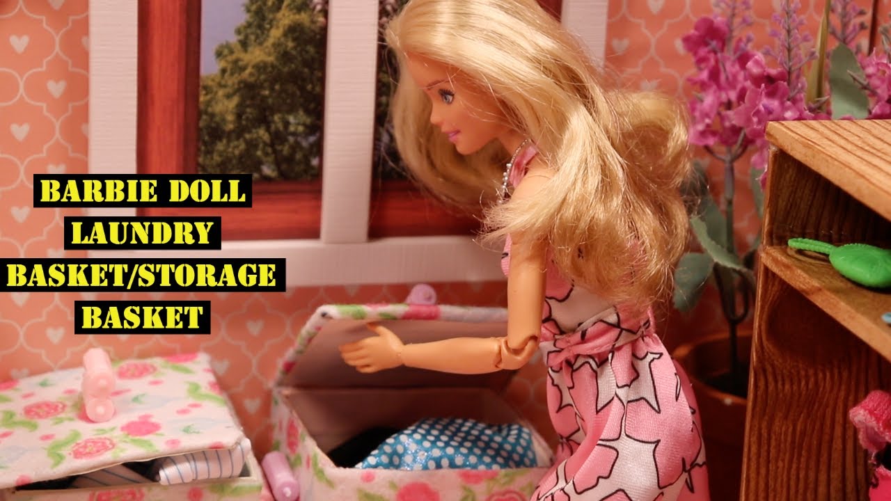 DIY - HOW TO MAKE DOLL LAUNDRY BASKET/DOLL ORGANIZER BASKET/FROM ...