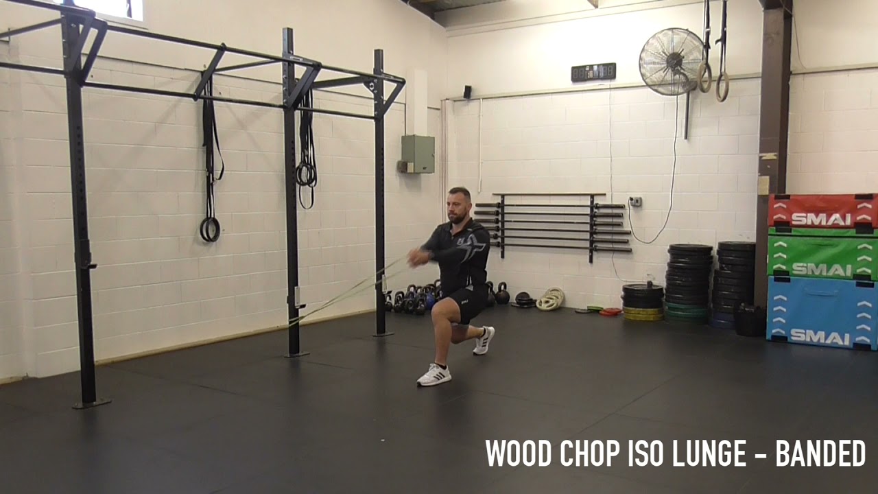 WOOD CHOP ISO LUNGE - BANDED - YouTube