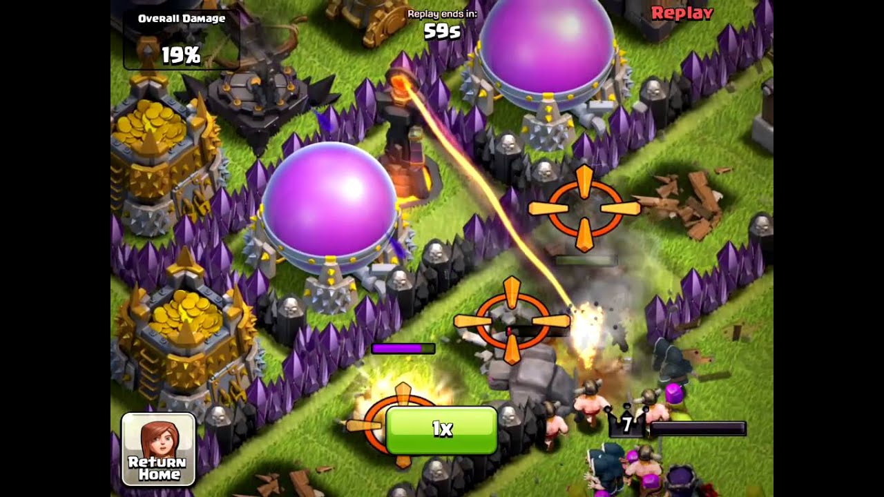 CoC, Inferno Tower(1) vs Golem(4) and PEKKA(3) - YouTube