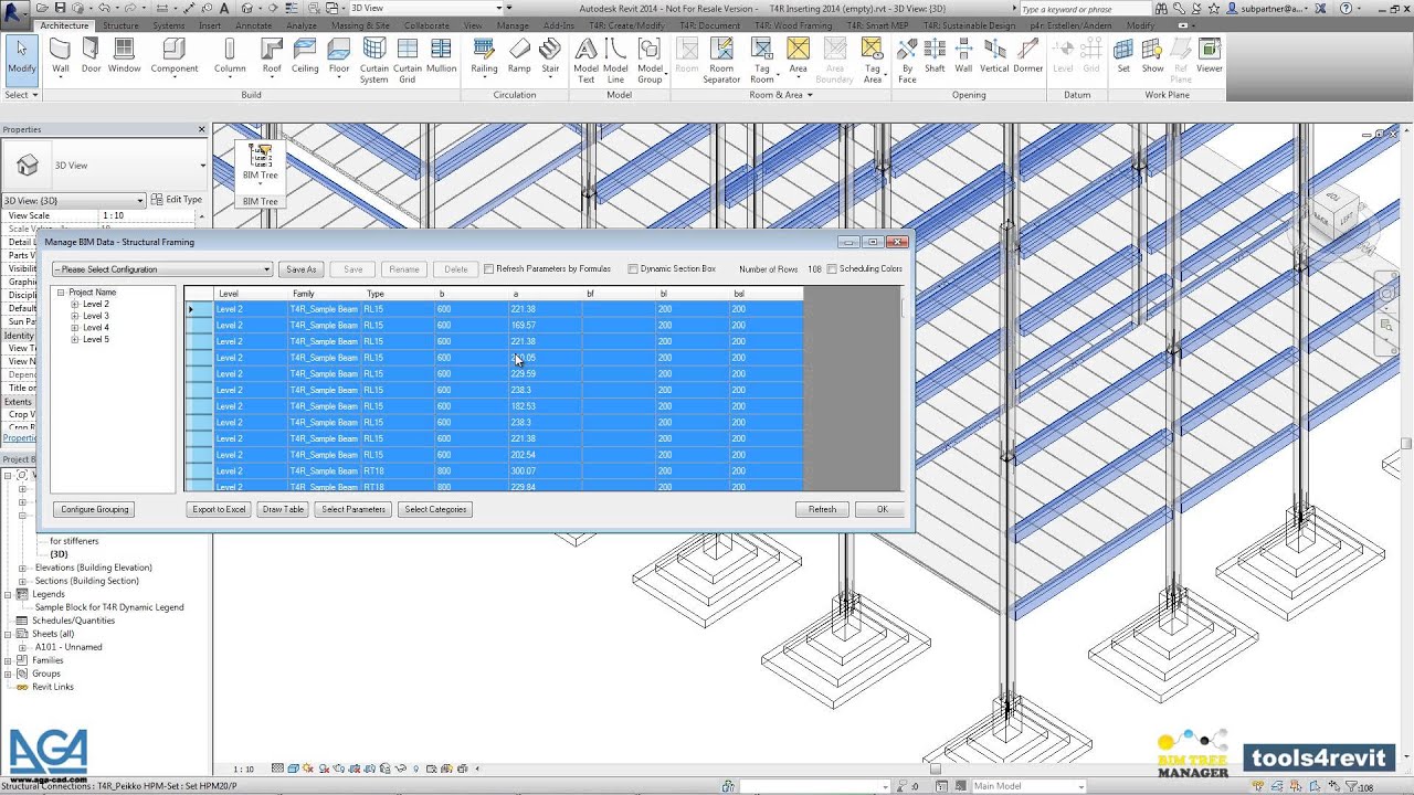 AGA-CAD - BIM Tree - Automatically Inserts Structural Connections - YouTube