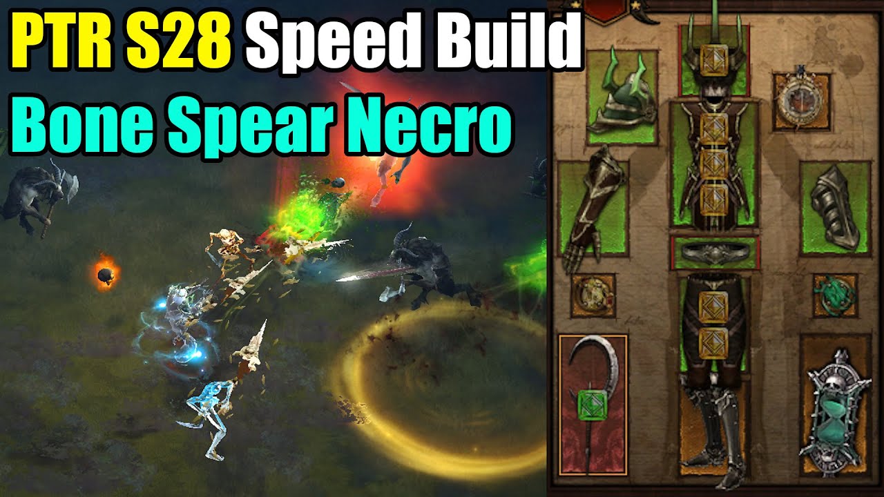 PTR S28 | Speed Build | Bone Spear Necro - YouTube