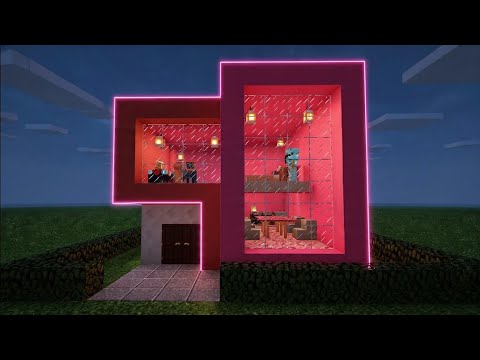 How To Make a Pink Modern House | Modern Minecraft House Tutorial - YouTube