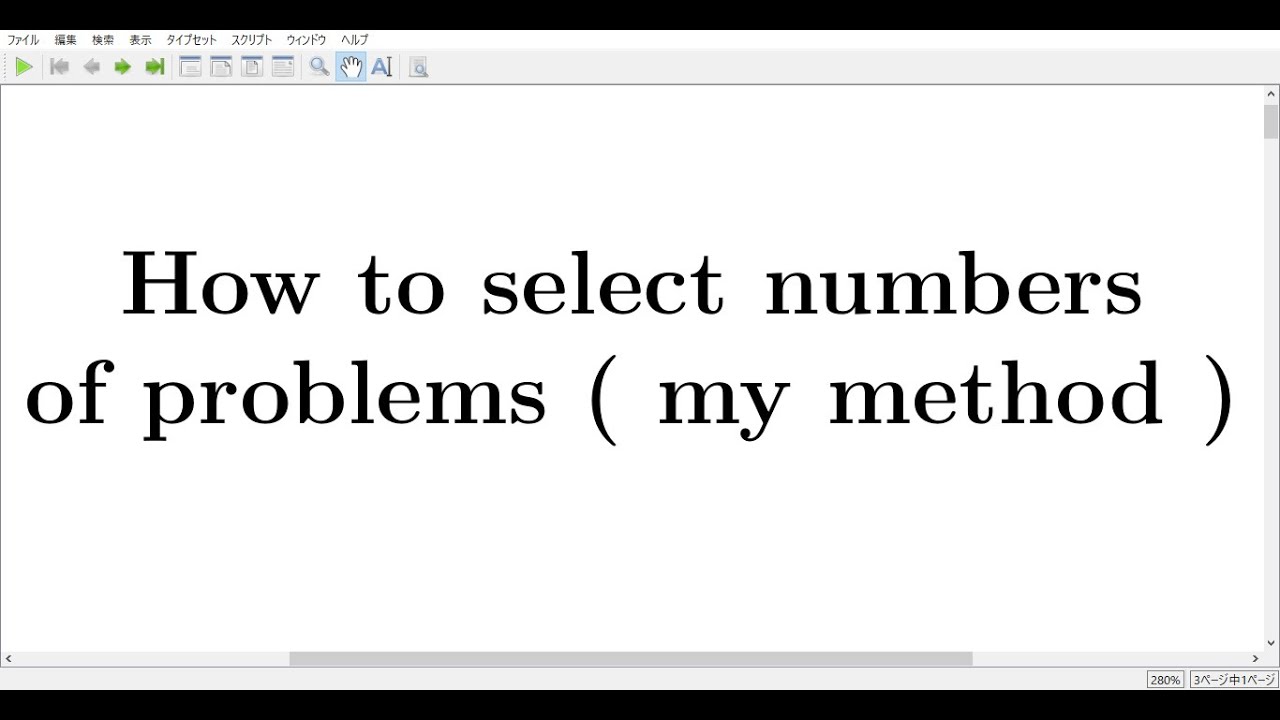 How To Select Numbers Of Problems YouTube How To Select Numbers Of Problems YouTube
