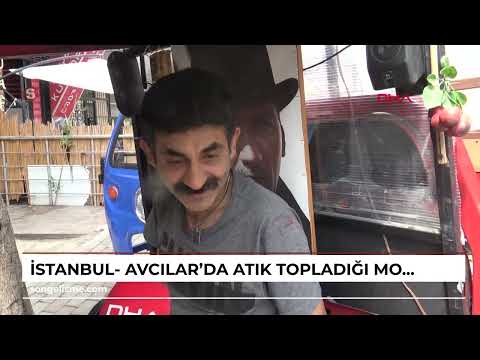 İstanbul- Avcılar'da atık topladığı motosikleti çiçeklerle süsledi