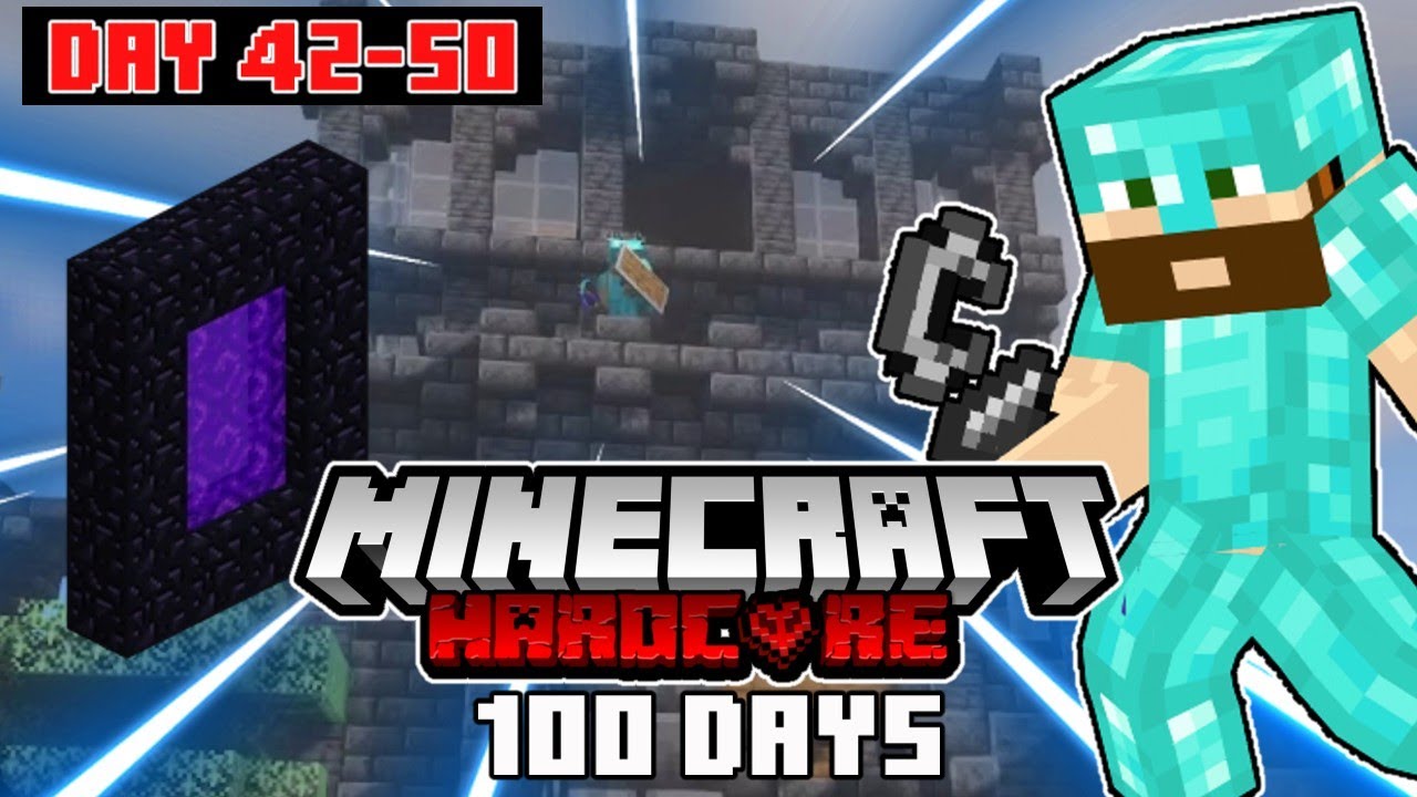 Modded 100 Days Minecraft Hardcore Survival - Day 42-50 Castle Building ...
