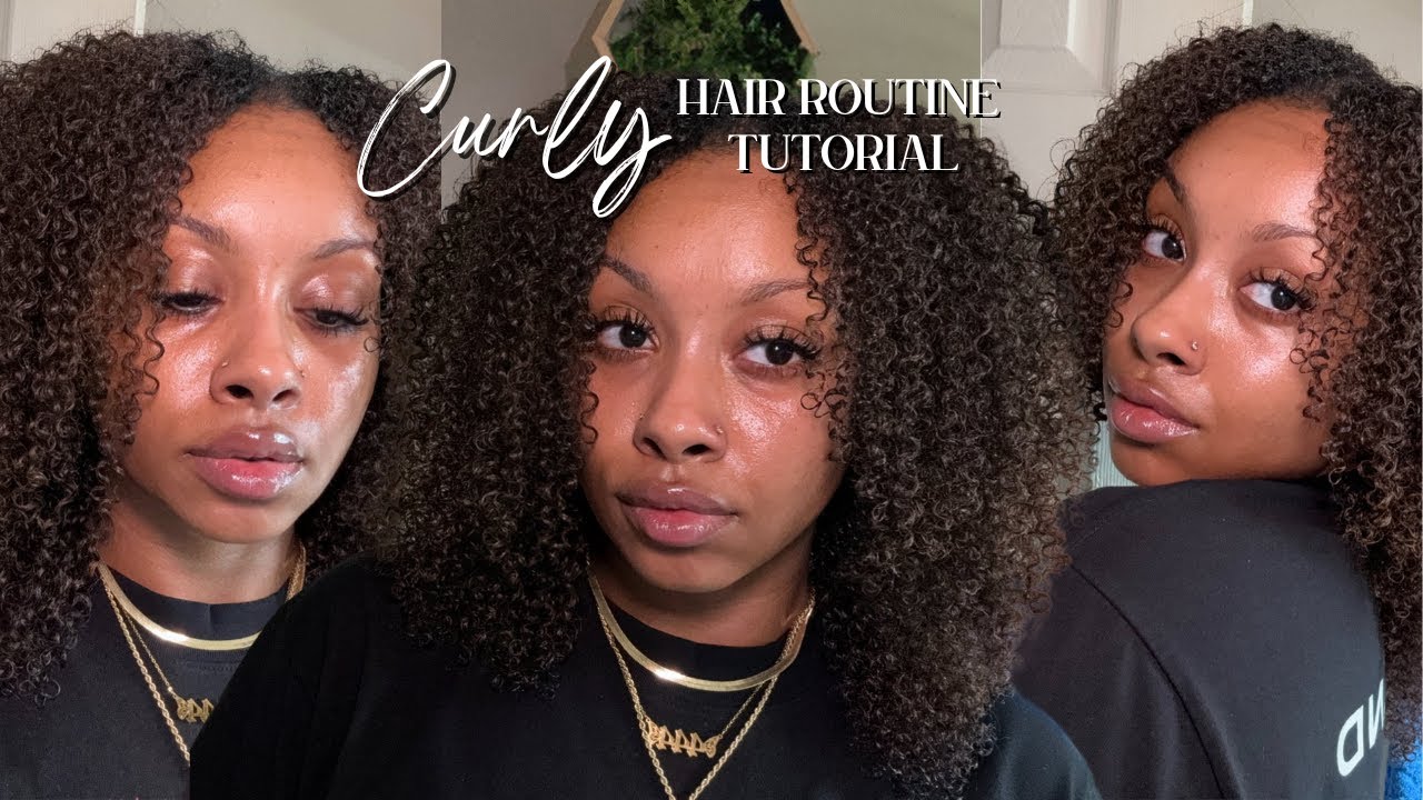 CURLY HAIR ROUTINE | low porosity 3c 4a curly hair routine. Growth ...