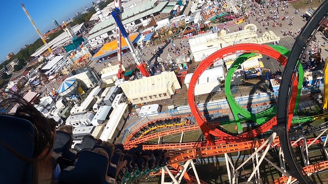 Olympia Looping Barth Onride Oktoberfest München 2023 [FULL HD] - YouTube