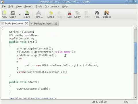Java Applet Tutorial #7 Loading Documents - YouTube
